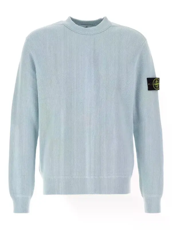 Stone Island Ribbed Cotton Sweater - Blue