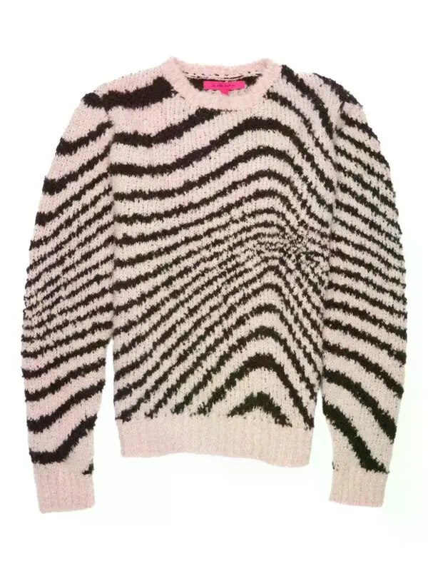 THE ELDER STATESMAN Zebra-print Sweater