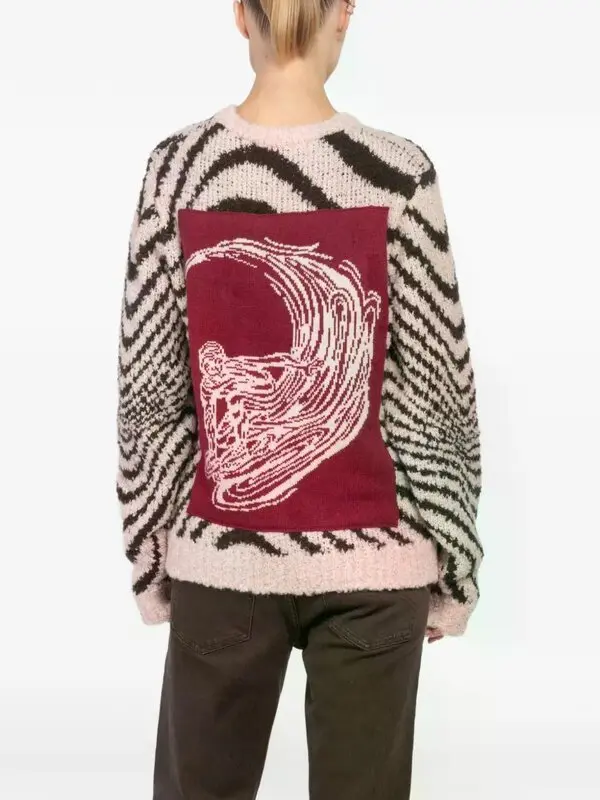 THE ELDER STATESMAN Zebra-print Sweater