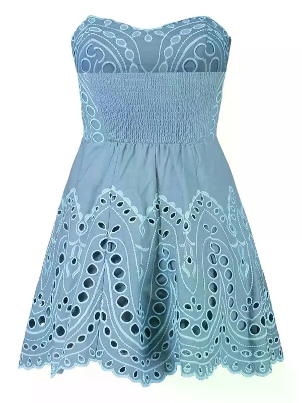 charo ruiz blue and white dress Nova Tie Back Dress in Cobalt | OMNES | Ethical & Affordable Clothing main image 0