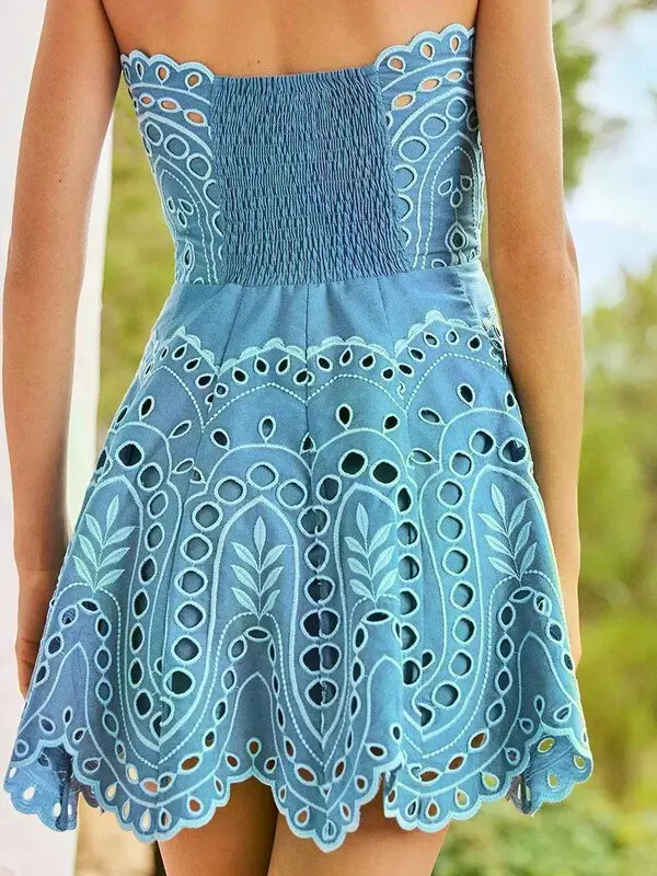charo ruiz blue strapless dress Danny Long Dress – Retrofete