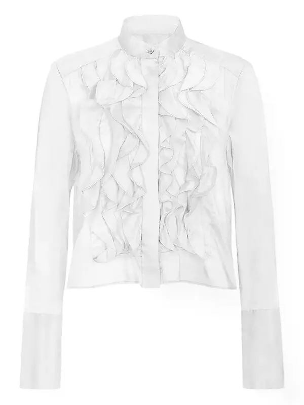 TWP Ruffled Patti Blouse - Neutrals