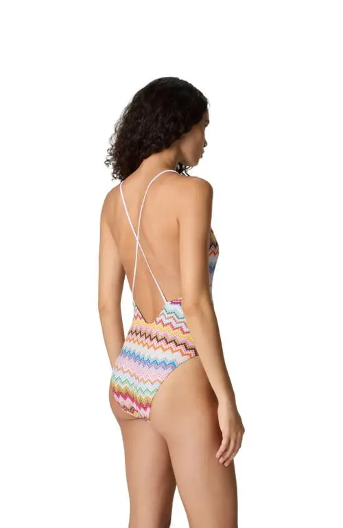 Missoni Lamé Viscose One-piece Swimsuit - Multicoloured