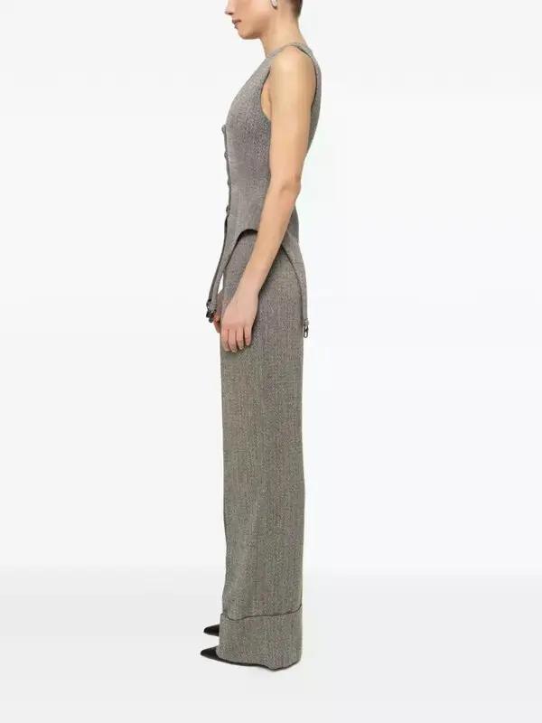 NISSA Single-breasted Herringbone Vest