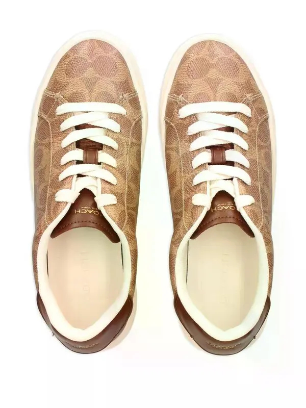 COACH High Line Logo-print Sneakers - Neutrals