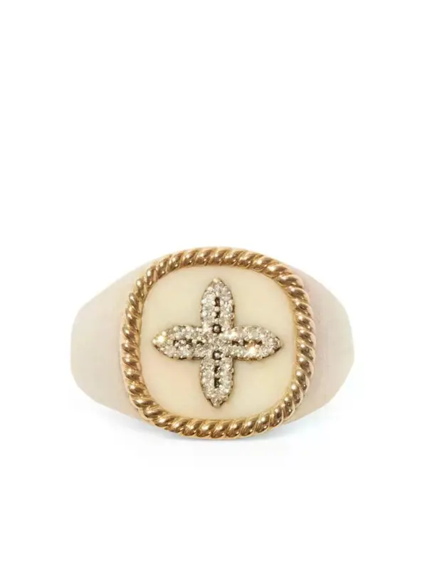 Pascale Monvoisin Bowie Diamond Signet Ring - Gold