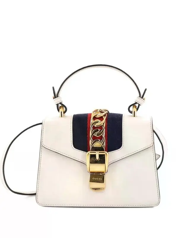 Gucci Sylvie Top Handle Mini Satchel - White