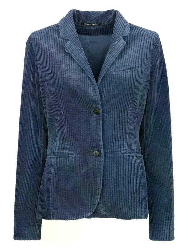 HANNES ROETHER Corduroy Single-breasted Blazer