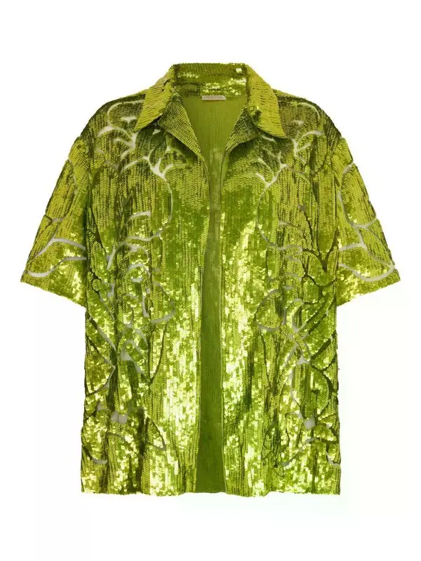 Valentino Garavani Sequin Shirt - Green