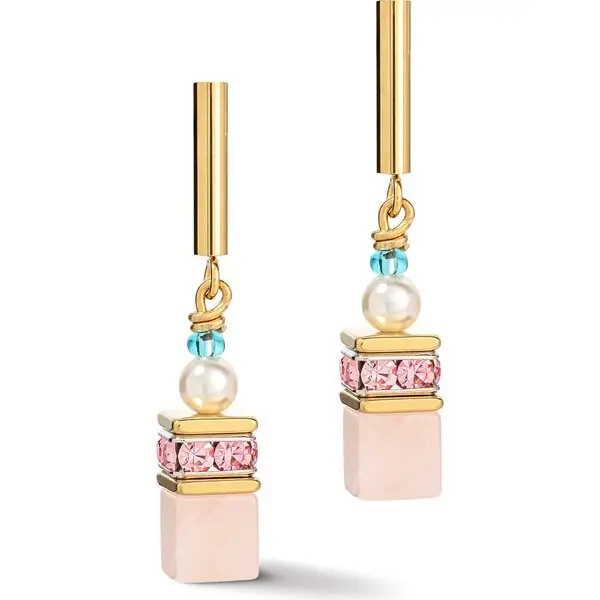 COEUR DE LION Geocube Precious Fusion Pearl Earrings - Multicolor