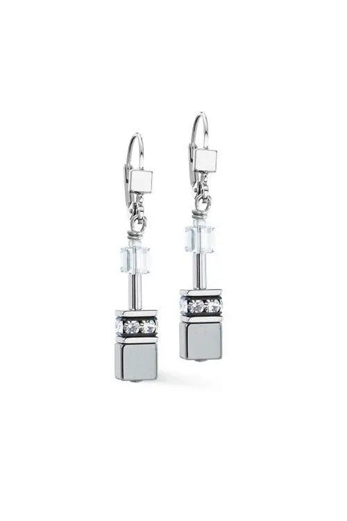 COEUR DE LION Geocube® Earrings - Platinum