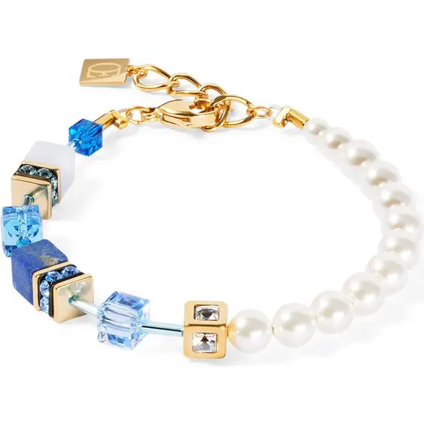 COEUR DE LION Geocube Precious Fusion Pearls Bracelet - Blue