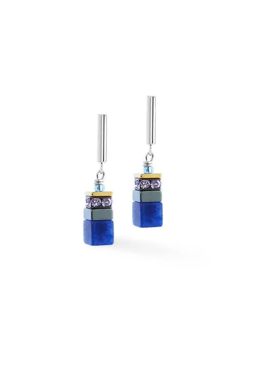 COEUR DE LION Geocube Precious Motion Earrings - Blue Moon