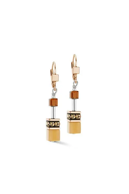 COEUR DE LION Geocube Iconic Earrings - Mocha Mousse