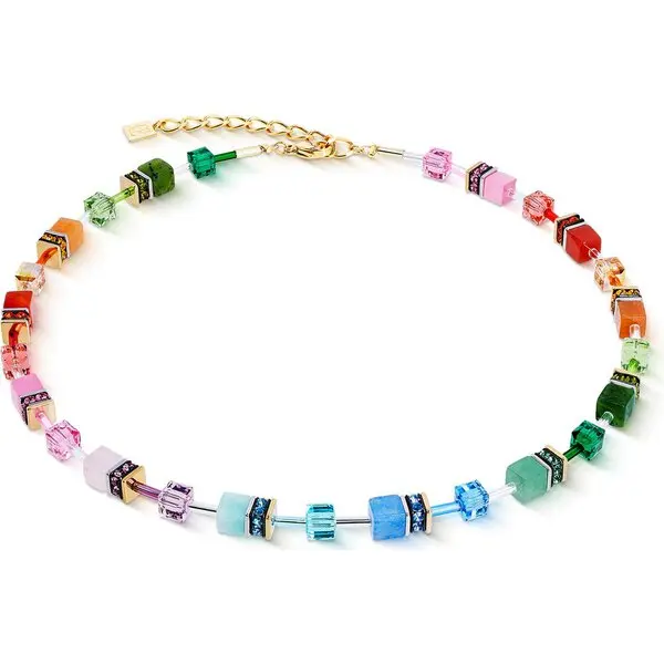 COEUR DE LION Geocube Iconic Precious Necklace - Rainbow