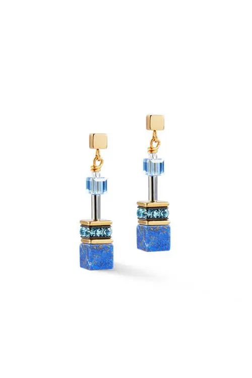 COEUR DE LION Geocube Iconic Precious Earrings - Blue