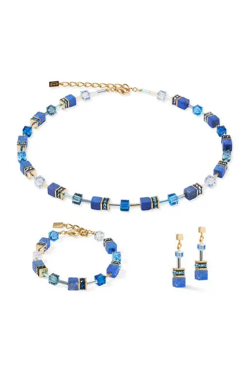 COEUR DE LION Geocube Iconic Precious Earrings - Blue