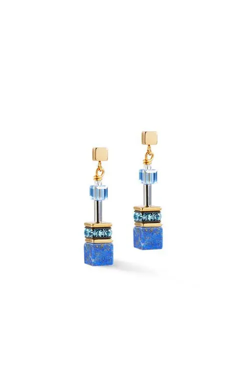 COEUR DE LION Geocube Iconic Precious Earrings - Blue