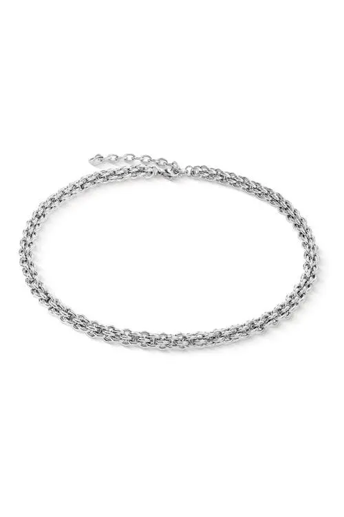 COEUR DE LION Mesh Chain Necklace - Silver