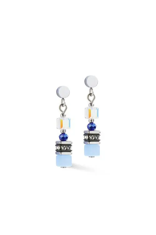COEUR DE LION Earrings Mini Cubes - Blue