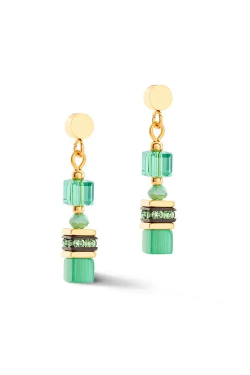 COEUR DE LION Earrings Mini Cubes - Green