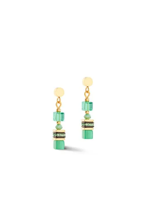 COEUR DE LION Earrings Mini Cubes - Green