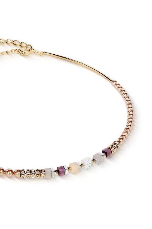 COEUR DE LION Precious Fusion Offset Necklace - Blush