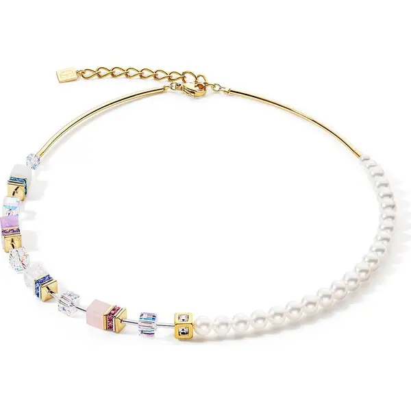 COEUR DE LION Geocube Precious Fusion Pearls Necklace - Multicolor
