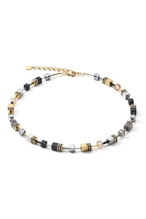 COEUR DE LION Geocube Necklace - Gray