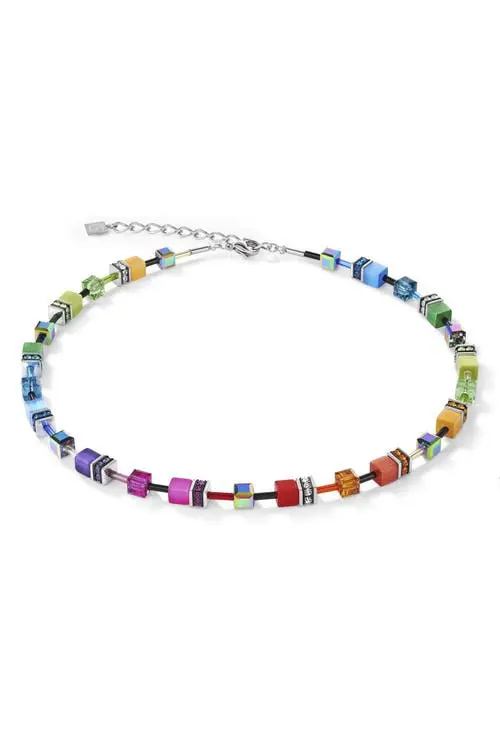 COEUR DE LION Geocube Necklace - Rainbow