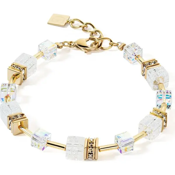 COEUR DE LION Geocube Iconic Nature Bracelet - Gold White
