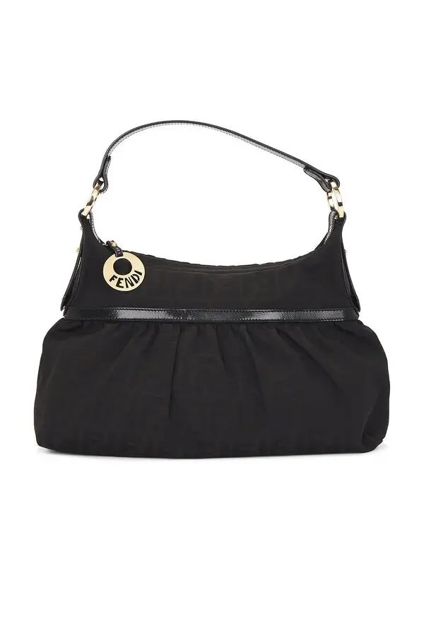 Fendi Zucca Chef Shoulder Bag - Black