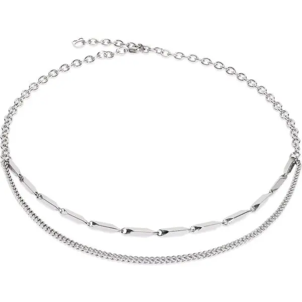 COEUR DE LION Twisted Layers Necklace - Silver
