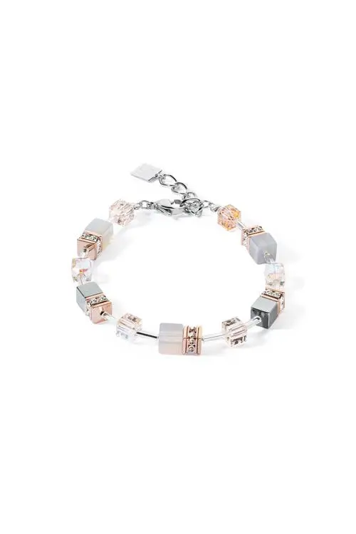 COEUR DE LION Geocube Iconic Precious Bracelet - Rose Gold - Peach