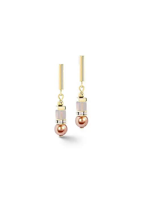 COEUR DE LION Precious Fusion Offset Earrings - Champagne-blush