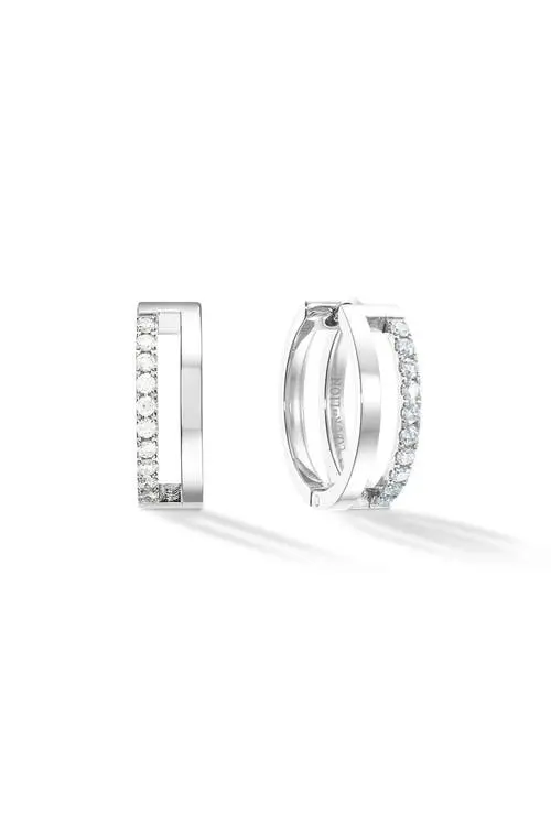 COEUR DE LION Eternal Unity Crystal Hoop Earrings - Silver
