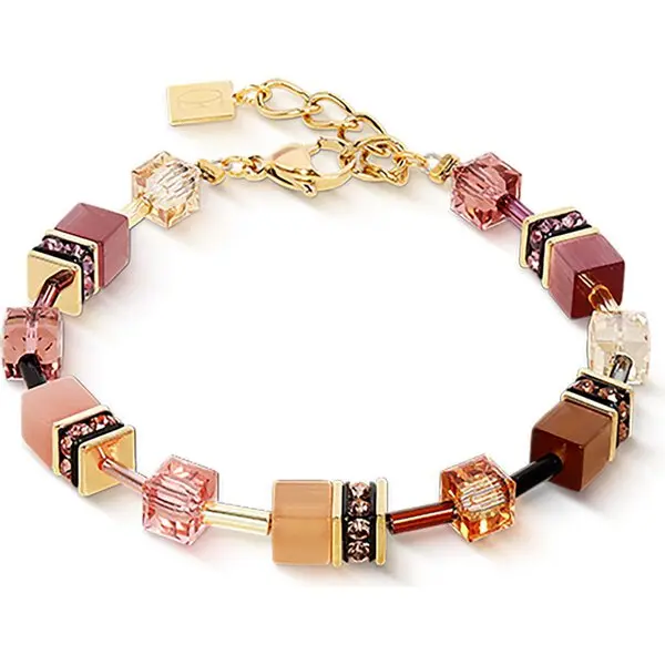 COEUR DE LION Geocube Iconic Bracelet - Gold Blush