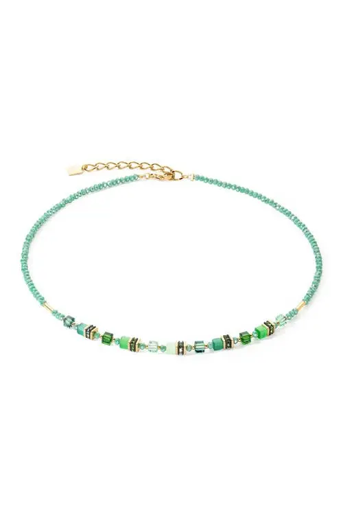 COEUR DE LION Mini Cubes Necklace - Green