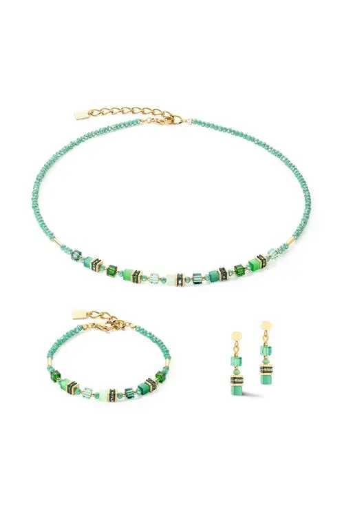 COEUR DE LION Mini Cubes Necklace - Green