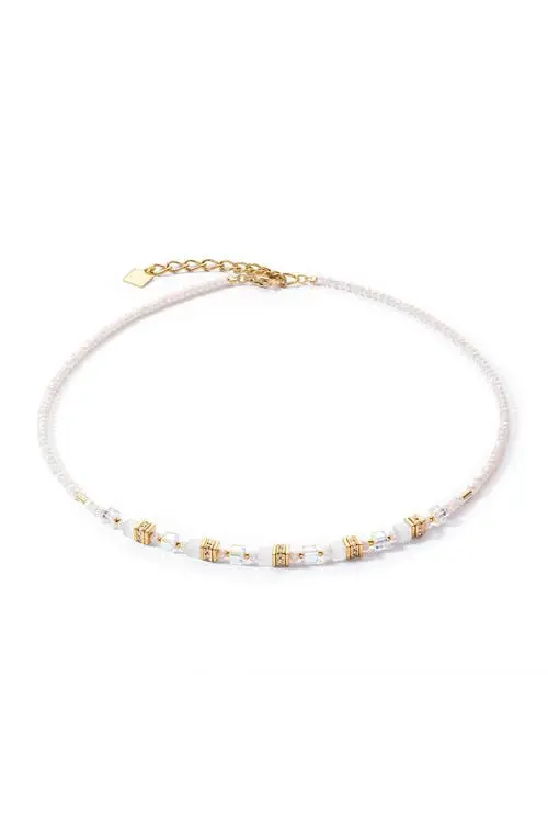 COEUR DE LION Mini Cubes Necklace - White