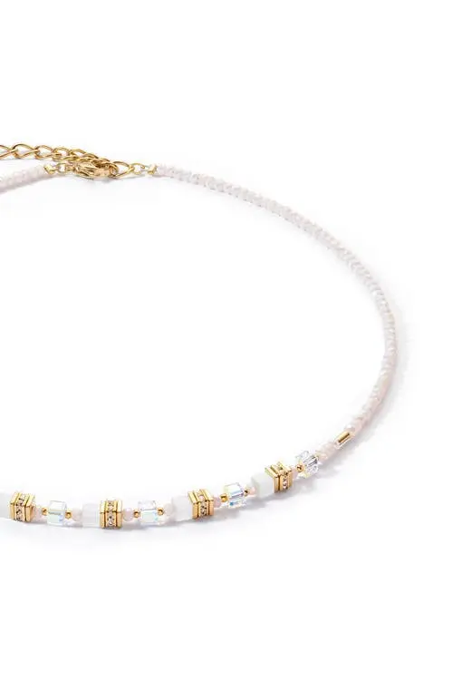 COEUR DE LION Mini Cubes Necklace - White