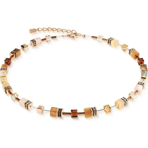 COEUR DE LION Geocube Iconic Necklace - Mocha Mousse
