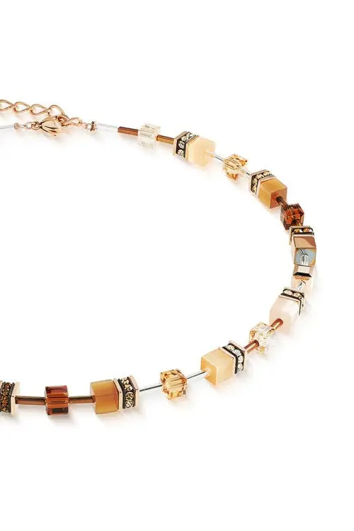 COEUR DE LION Geocube Iconic Necklace - Mocha Mousse