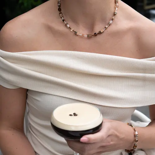 COEUR DE LION Geocube Iconic Necklace - Mocha Mousse