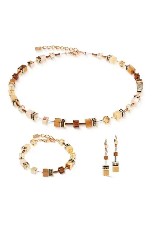 COEUR DE LION Geocube Iconic Necklace - Mocha Mousse