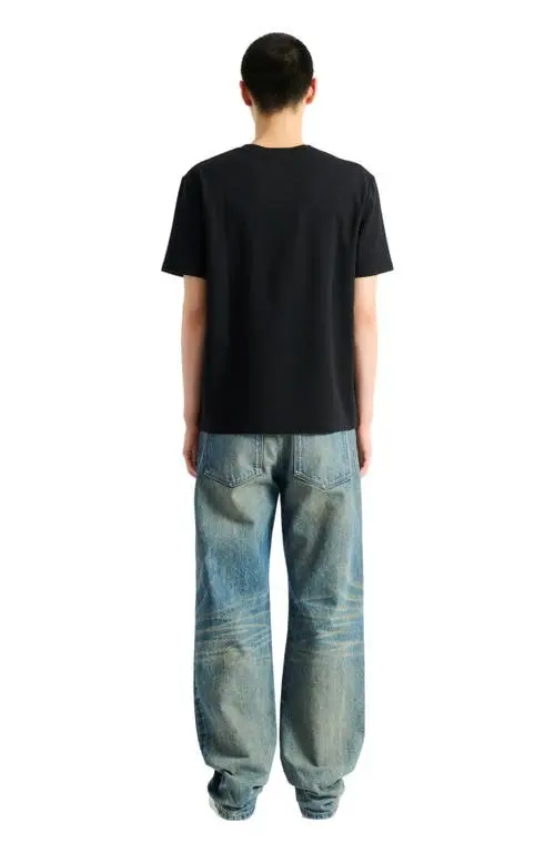 Balmain T-shirt With Embroidered Logo - Black