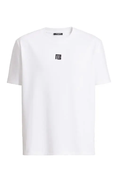 Balmain T-shirt With Embroidered Logo - White