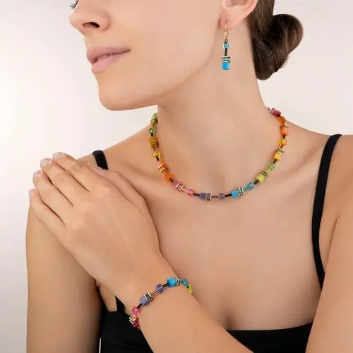COEUR DE LION Geocube® Earrings - Rainbow