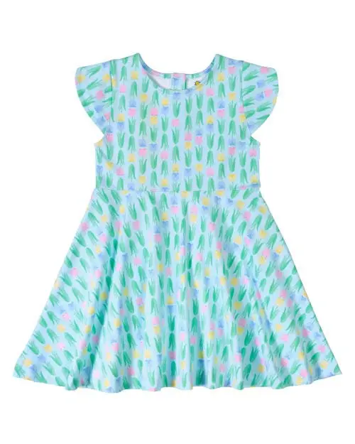 FLORENCE EISEMAN Printed Knit Tulip Twirl Dress