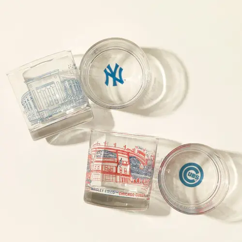 UNCOMMON GOODS Mlb Stadiumscape Rocks Glassesset Of 2 - Atlanta Braves